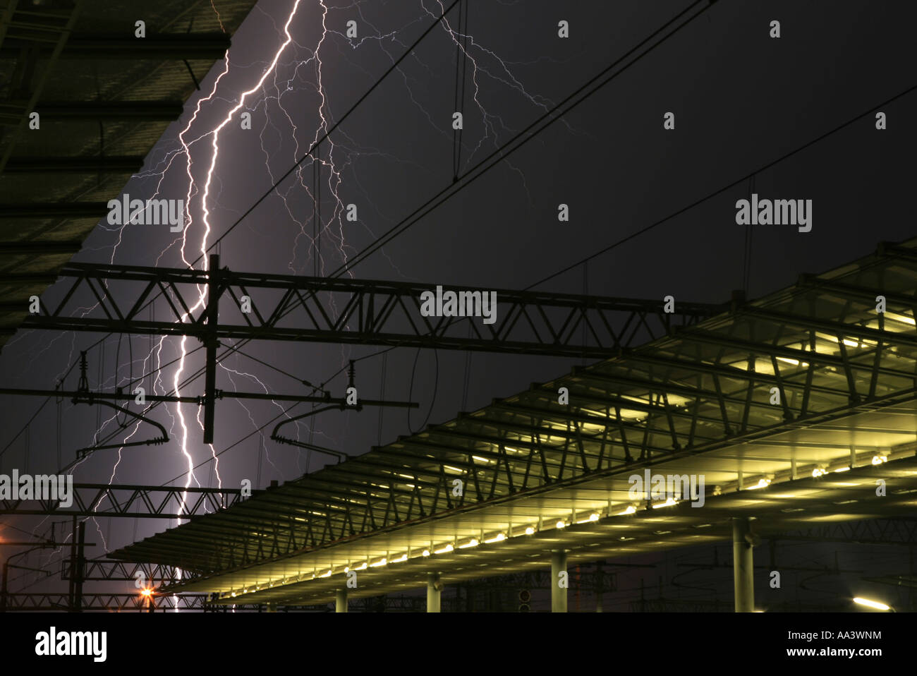 Storm over Rome Station Stock Photo - Alamy