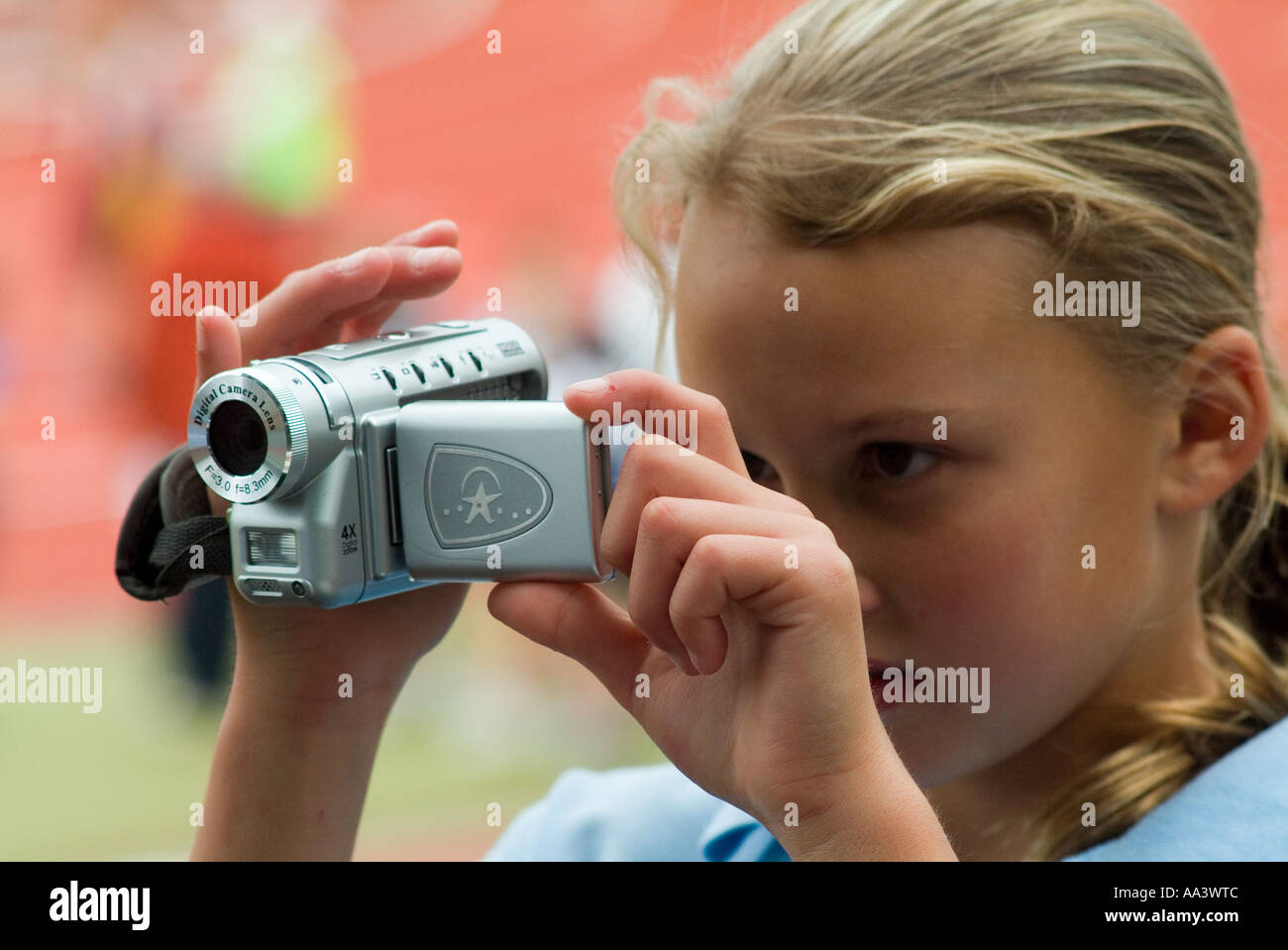 A child using a digital video camcorder Stock Photo - Alamy