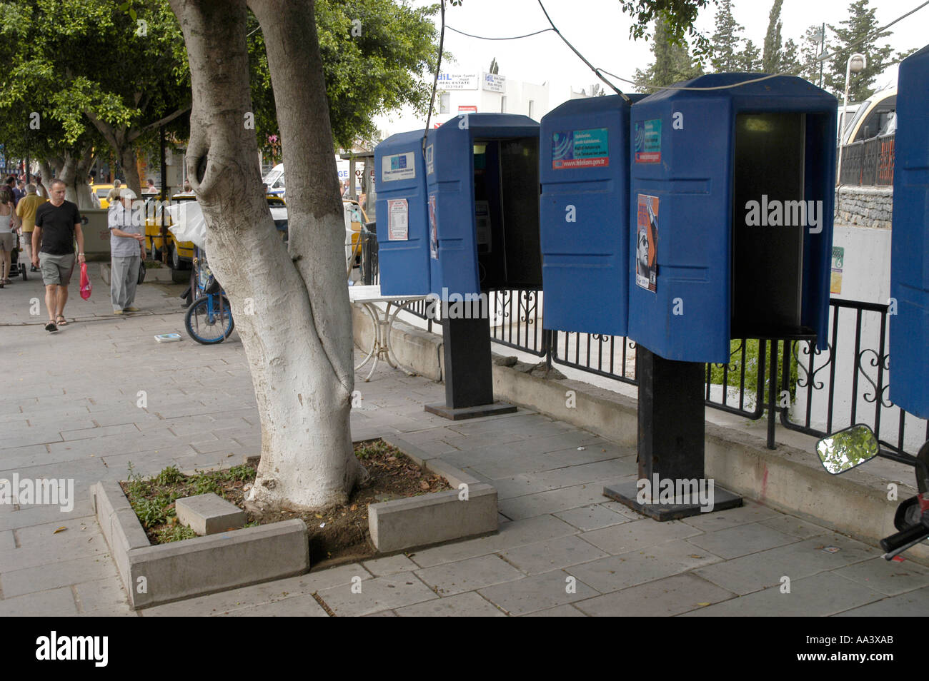 Telephone kiosk on the streets of Bodrum in Turkey Stock Photo - Alamy