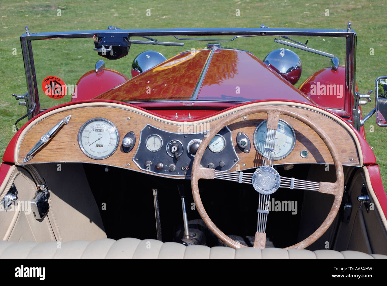 Cockpit of MG TD Stock Photo - Alamy