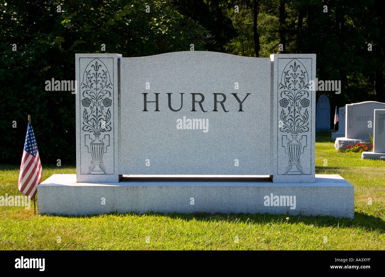Hurry gravestone at the Hope Cemetery in Barre Vermont the granite ...