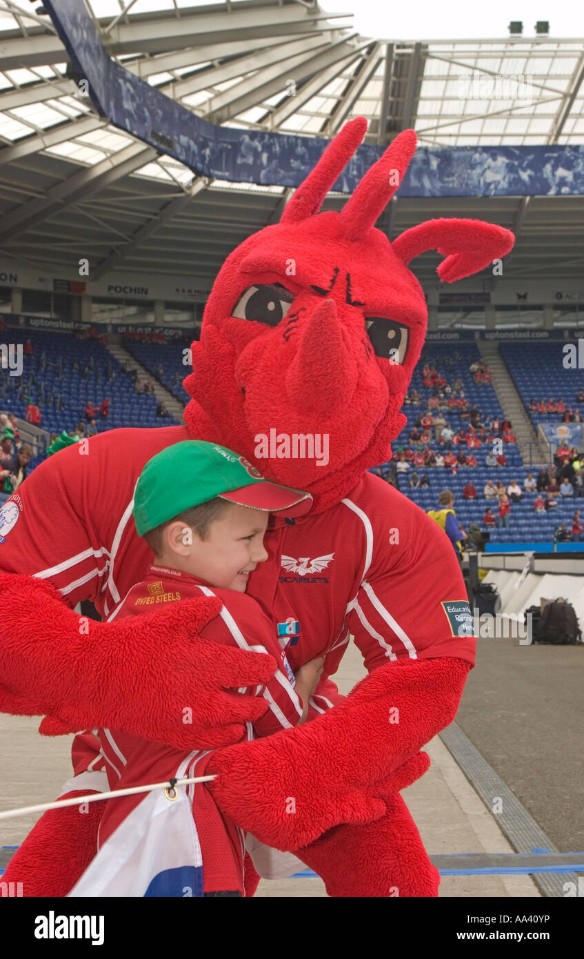 Llanelli scarlets mascot hi-res stock photography and images - Alamy