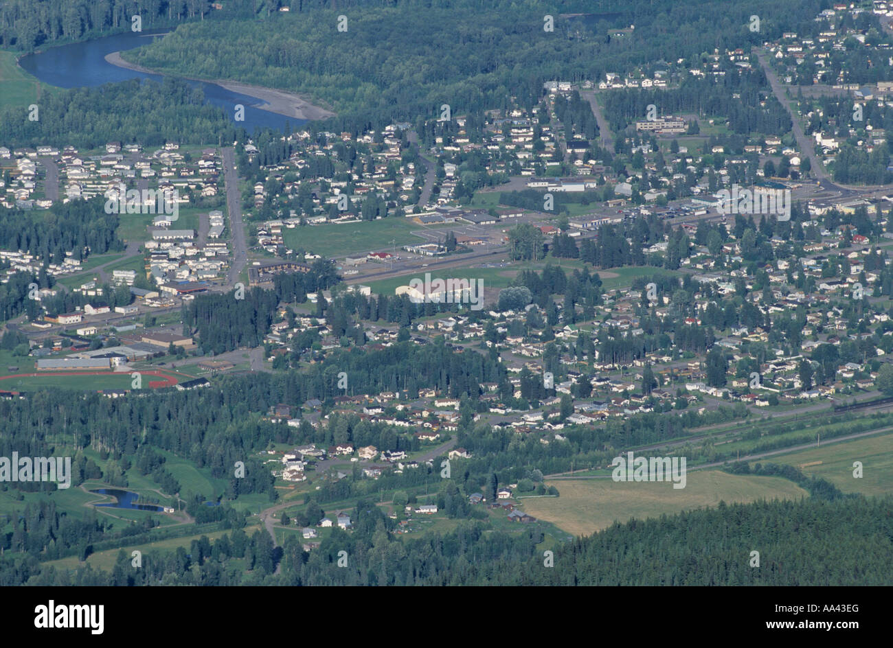 View of Smithers from Hudson Bay Mountain British Columbia Stock Photo ...