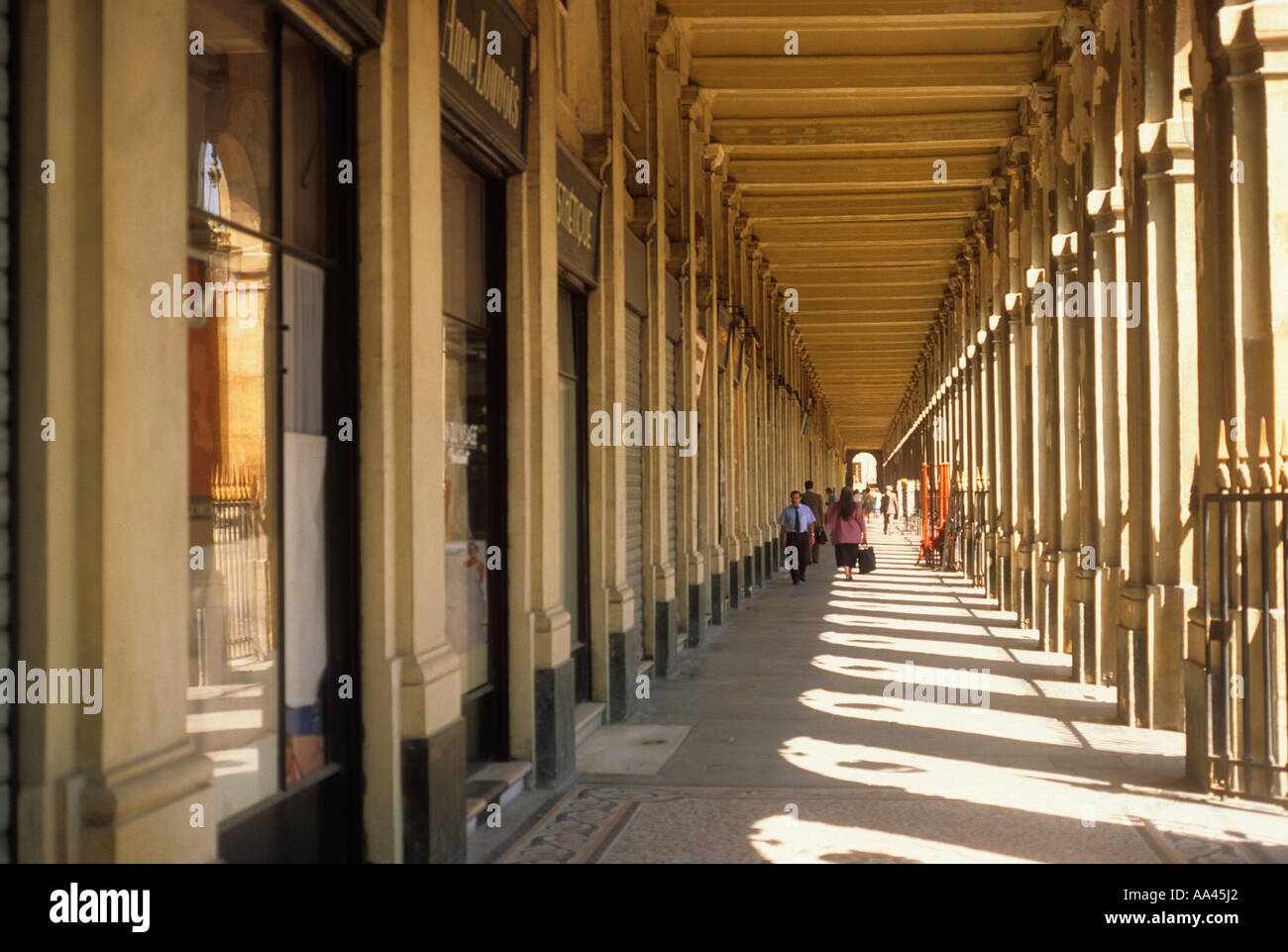 Paris Palais Royal, France. Historic 17th century colonnade arcade now ...