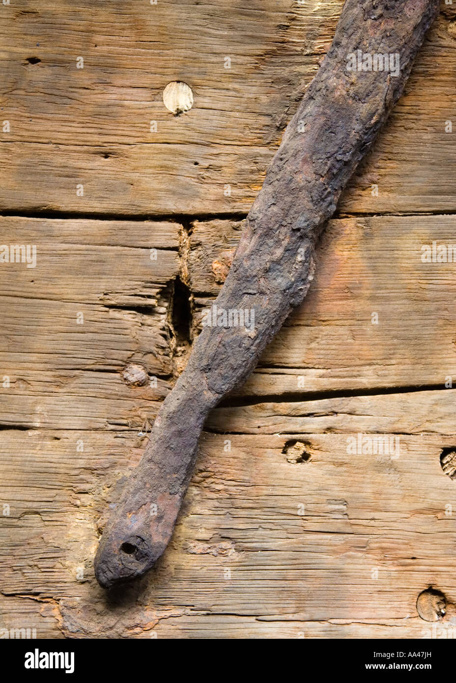 A portion of the hull of the Edwin Fox ship in Picton, South island ...