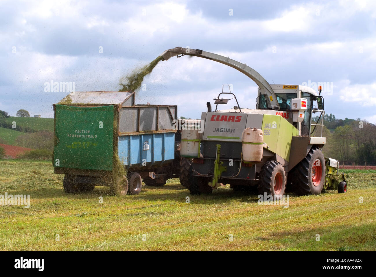 SILAGE CROP AND HARVESTING ON ENGLISH FARM Stock Photo - Alamy