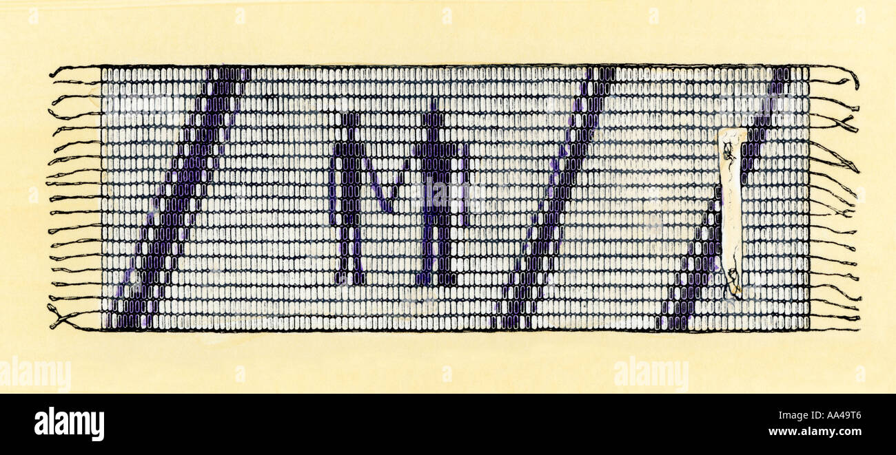 Wampum given by Native Americans to William Penn to seal their treaty ...