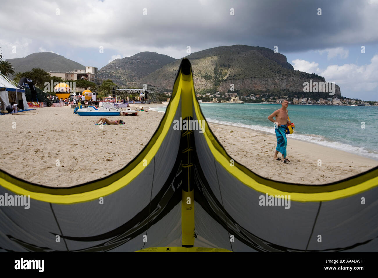 Mondello Palermo Sicily Italy Stock Photo - Alamy