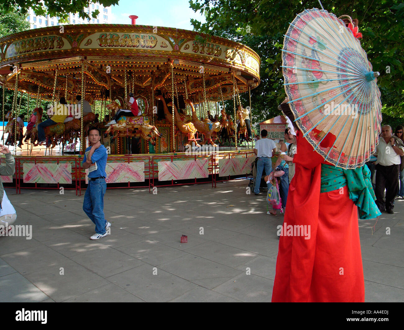 Open air performance south bank London UK Stock Photo - Alamy