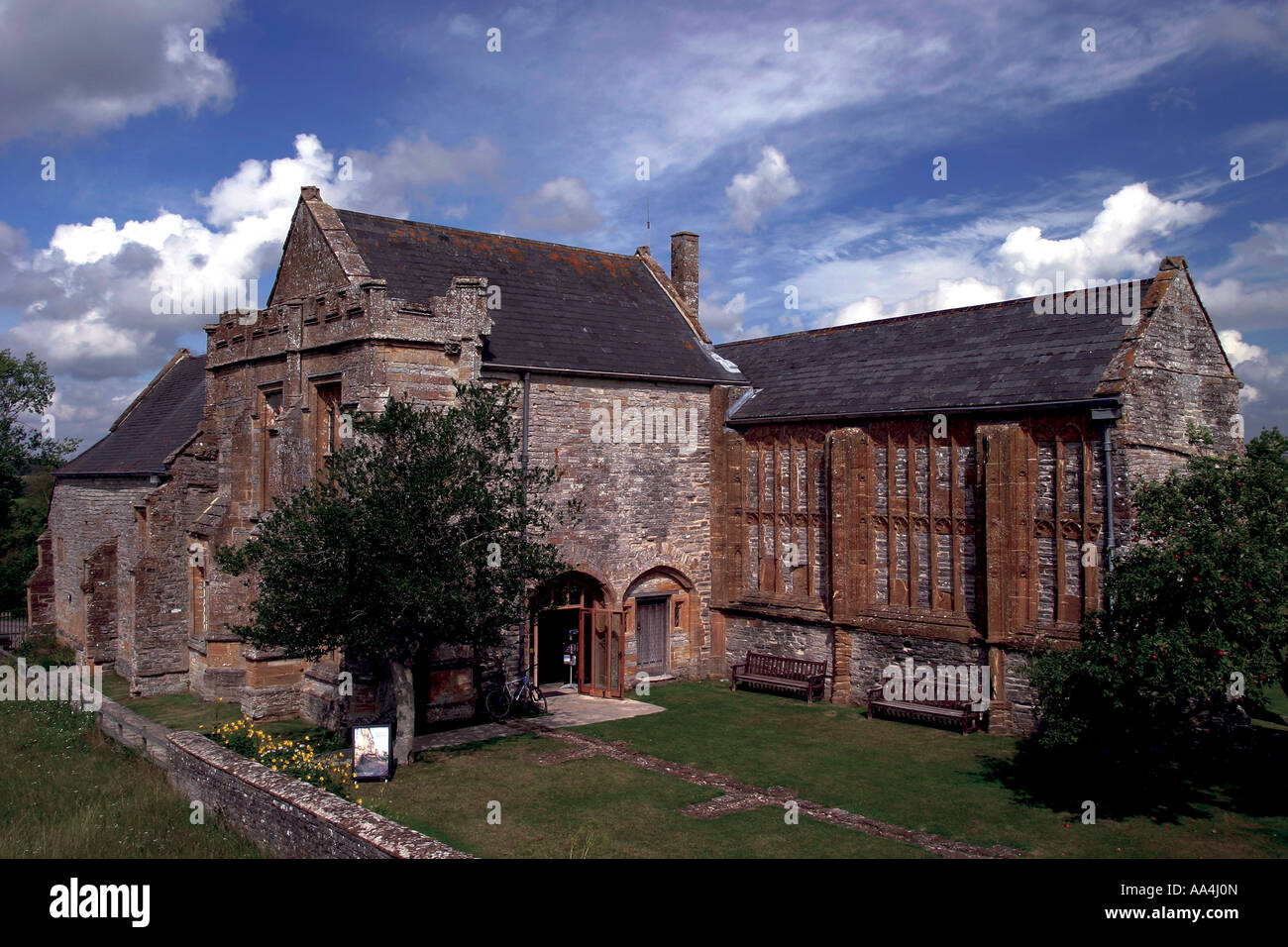 Muchelney Abbey ruins English Heritage Somerset England UK Stock Photo ...