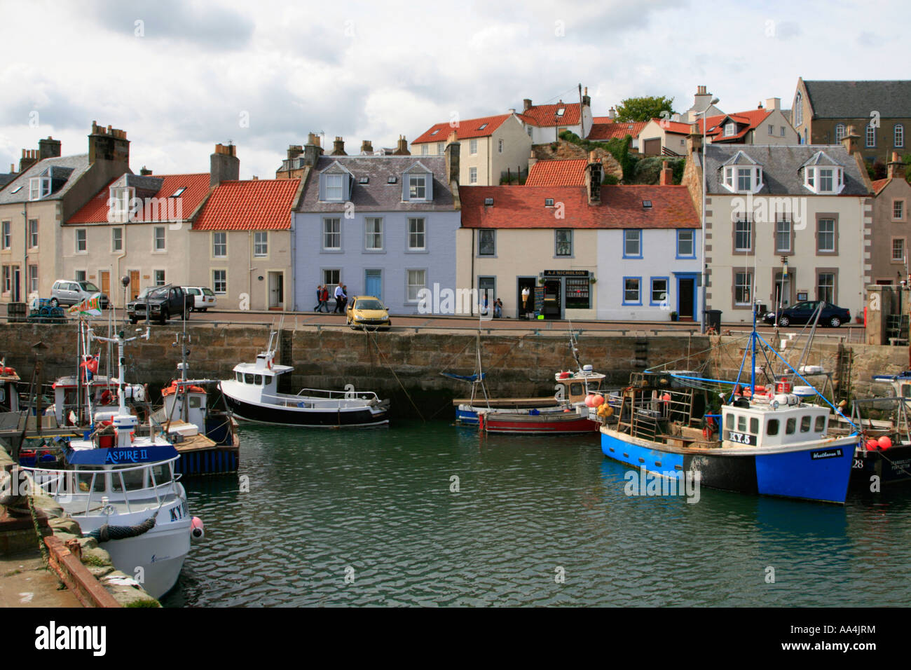 pittenweem quaint harbour boats picturesque village east neuk fife ...