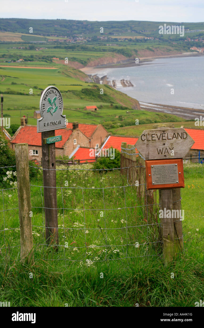 robin hoods bay from ravenscar north yorkshire coast england Stock ...