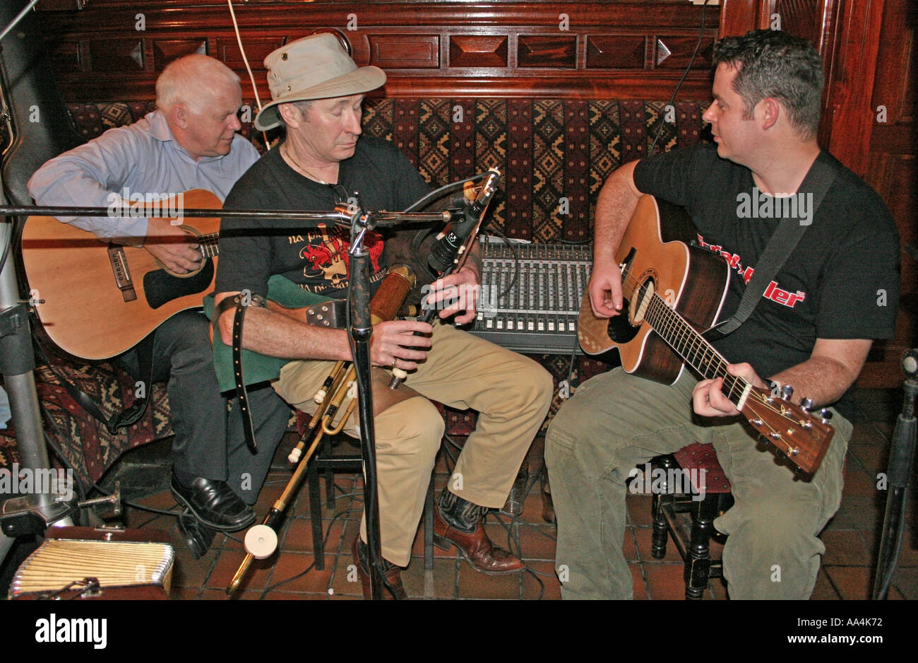 Irish traditional musicians in pub Adare county Limerick Ireland Stock ...