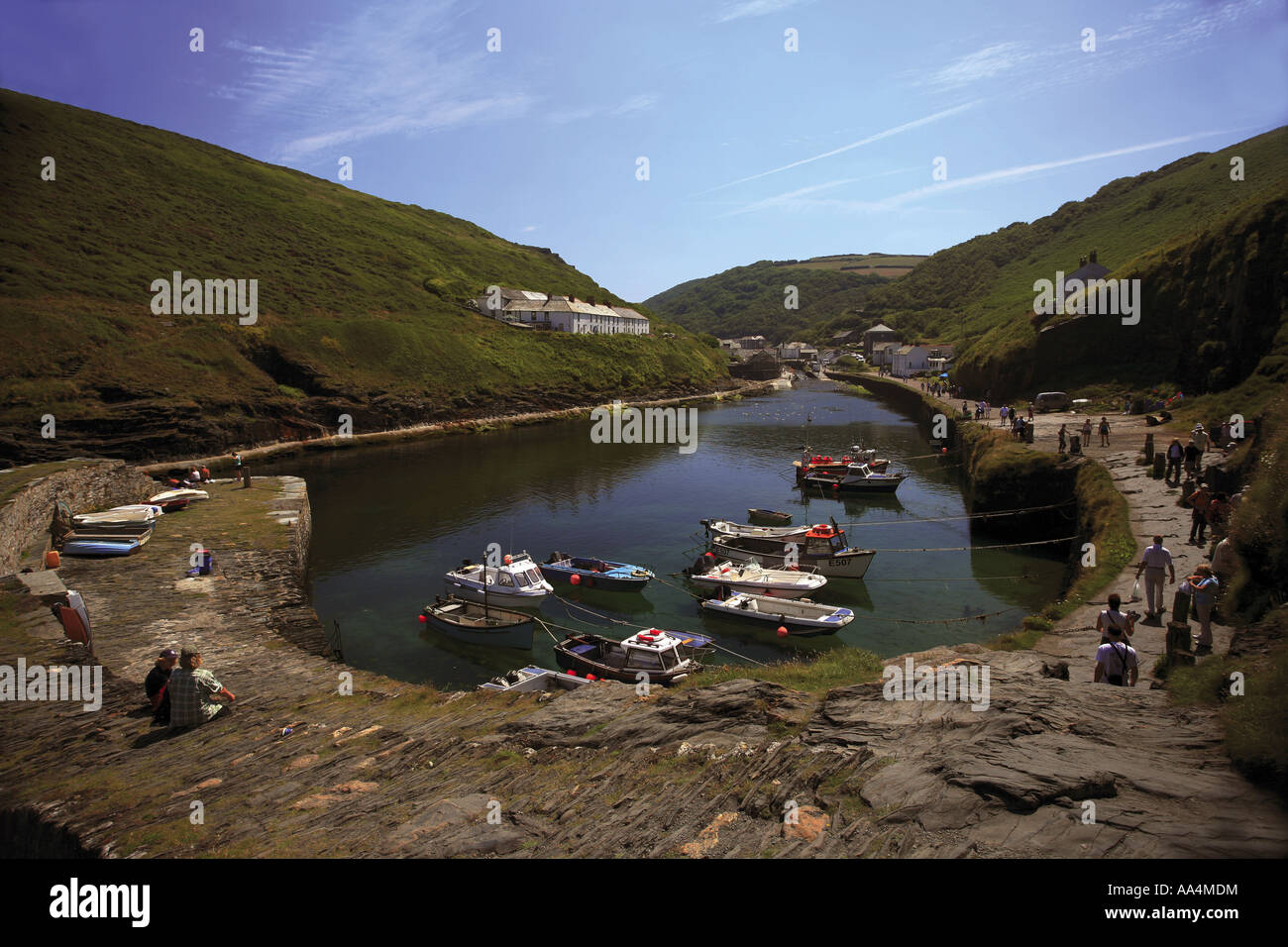 Boscastle Harbour Valency River Cornwall England UK Stock Photo - Alamy