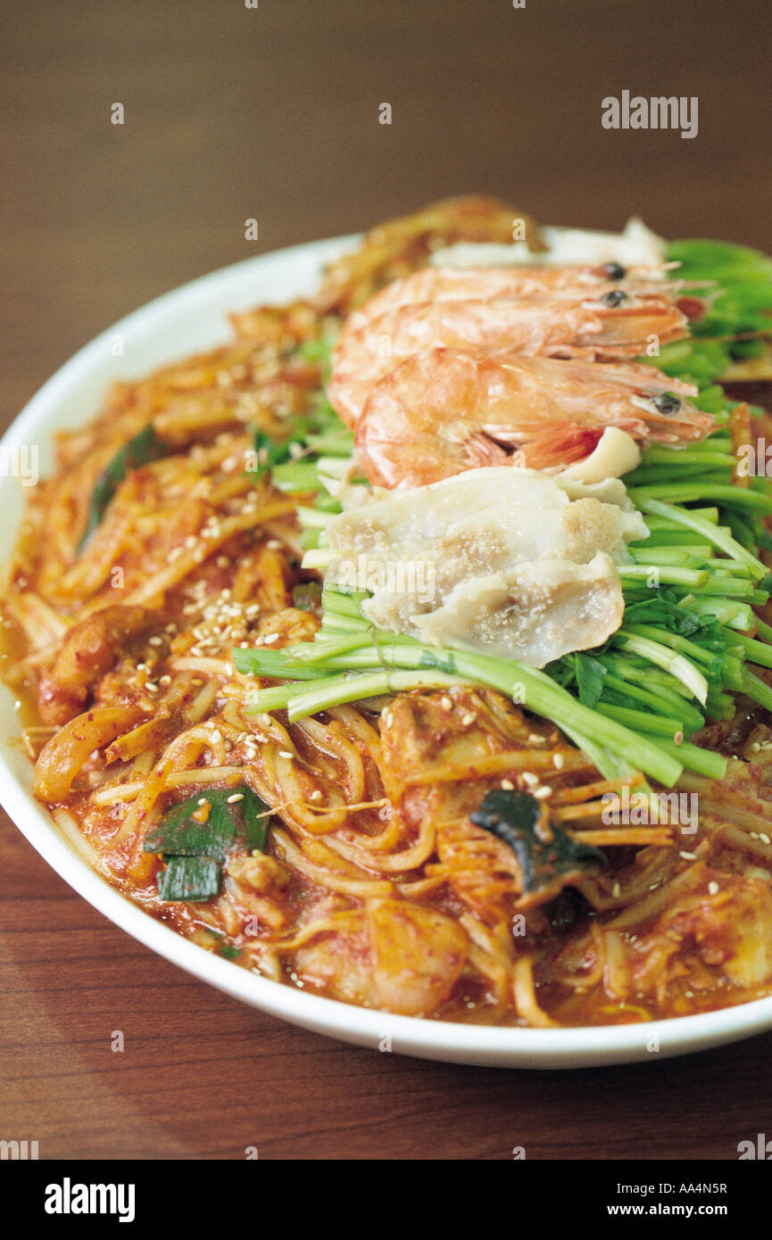 steamed anglerfish with hot sauce Stock Photo - Alamy