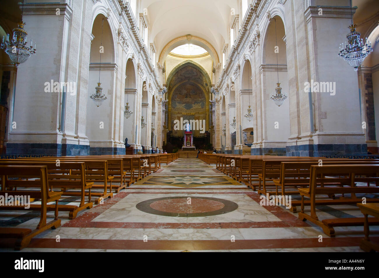 Cathedral interior Catania Sicily Italy Stock Photo - Alamy