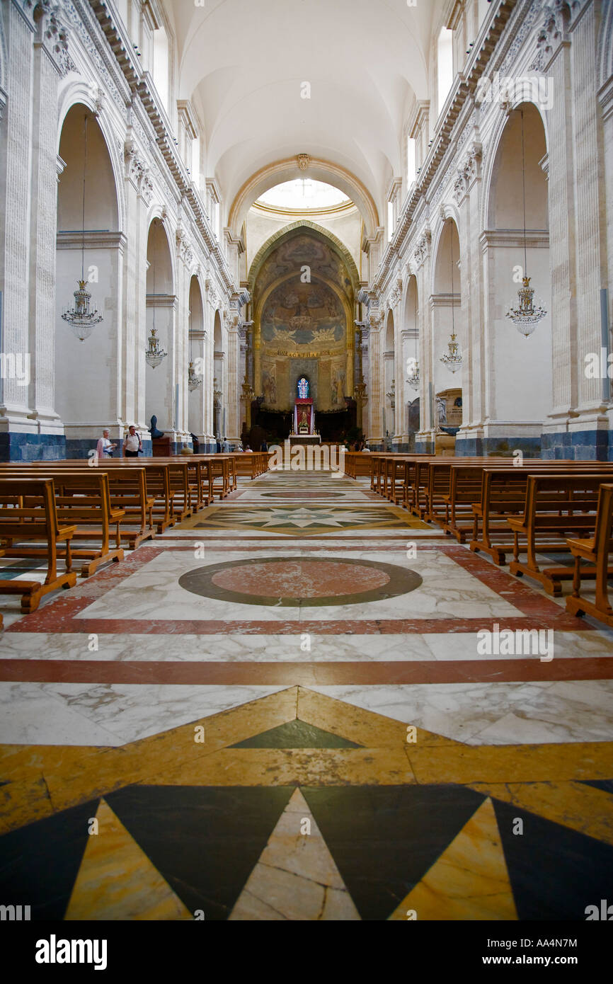 Cathedral interior Catania Sicily Italy Stock Photo - Alamy
