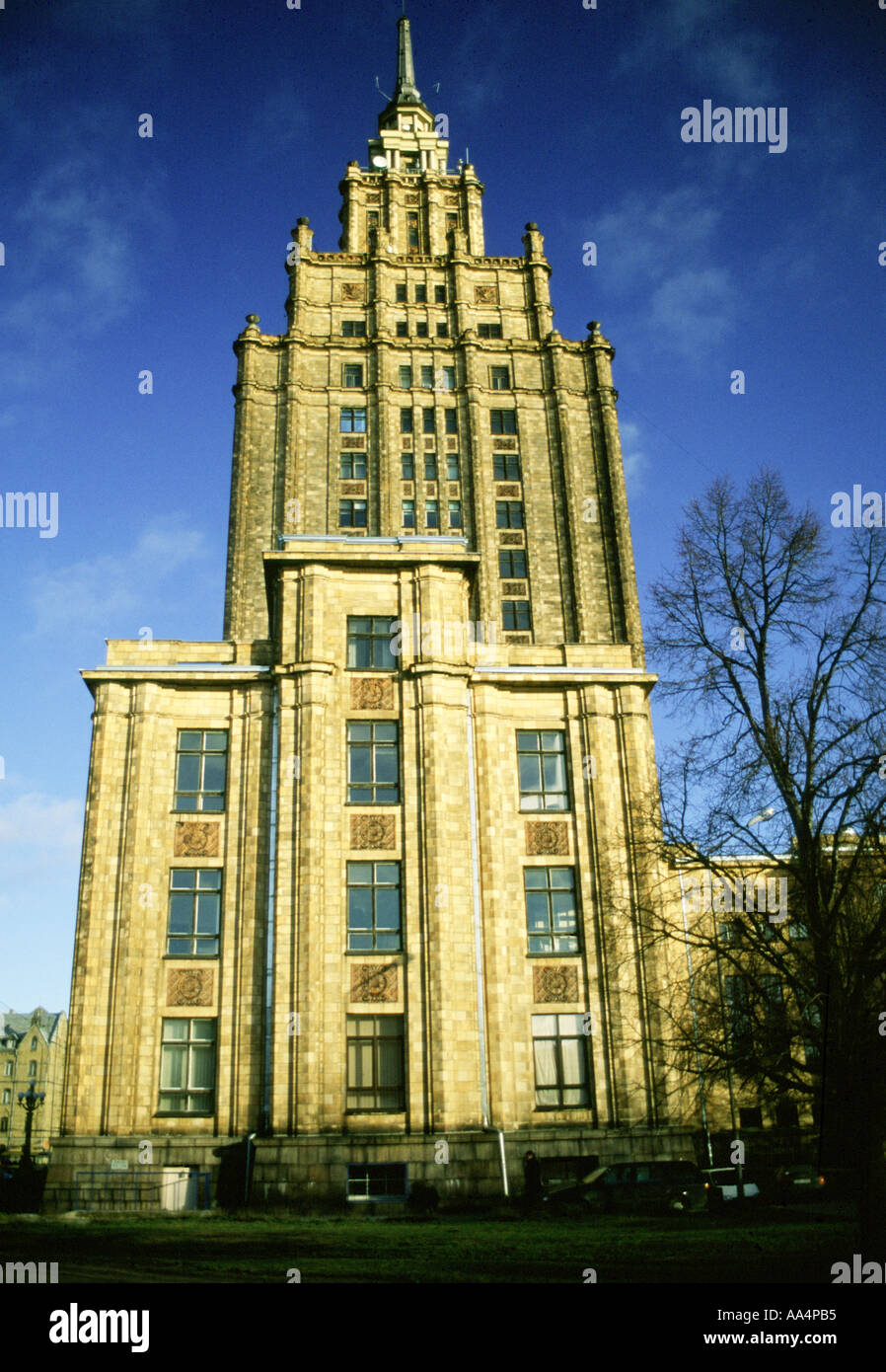 Academy of Sciences building Stalin s birthday cake Riga Latvia Stock ...