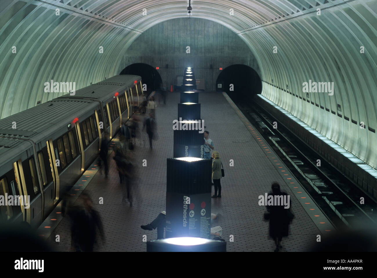 USA Maryland Washington Metro subway station in downtown Bethesda Stock ...
