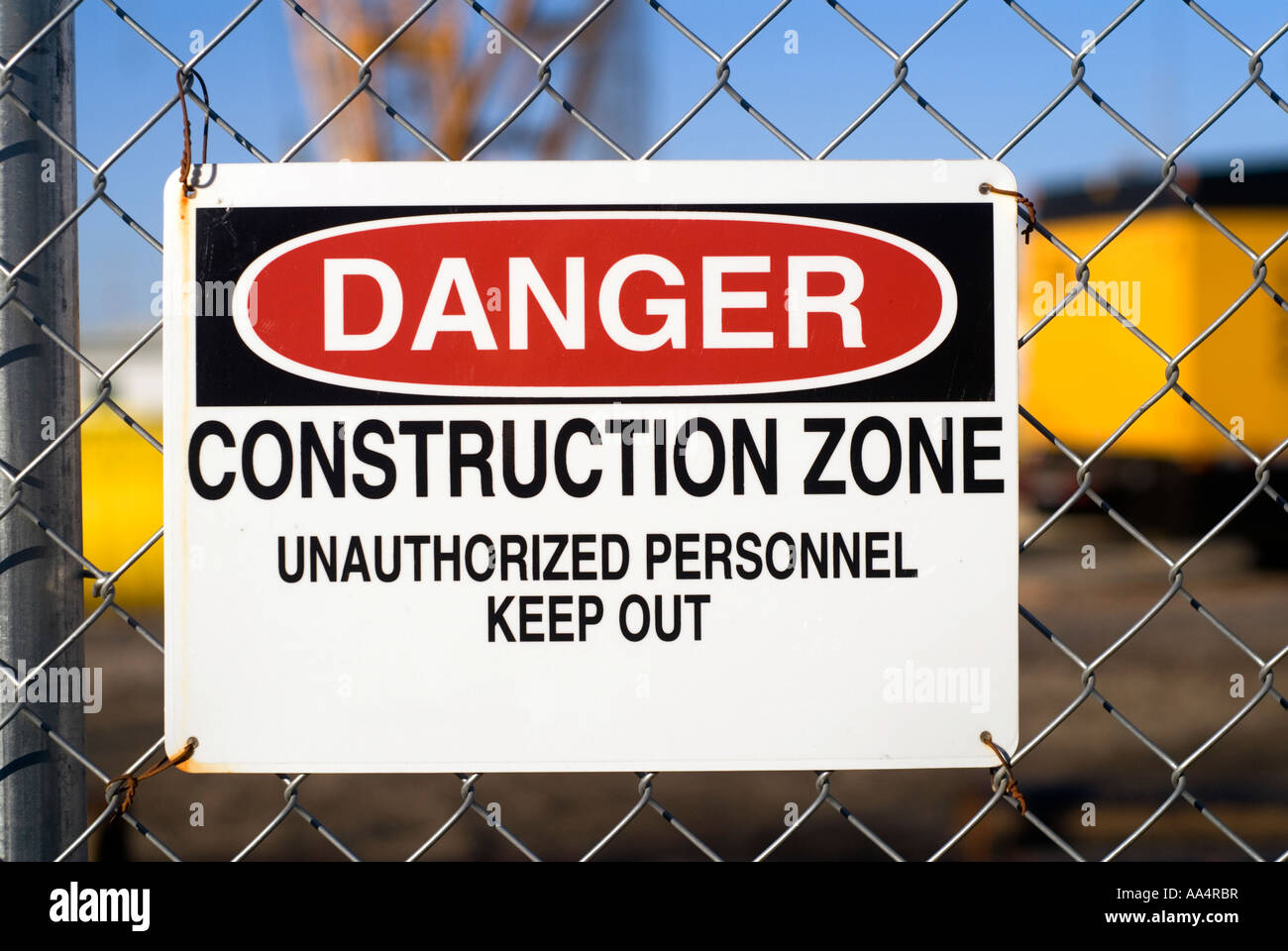 Hazard sign construction hi-res stock photography and images - Alamy