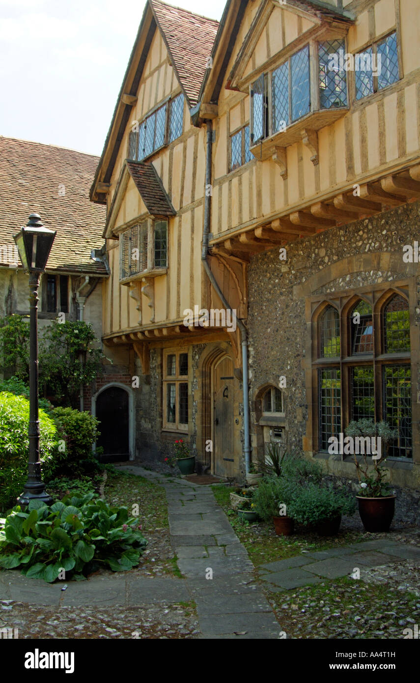 Winchester Hampshire England UK town center Timbered framed house ...