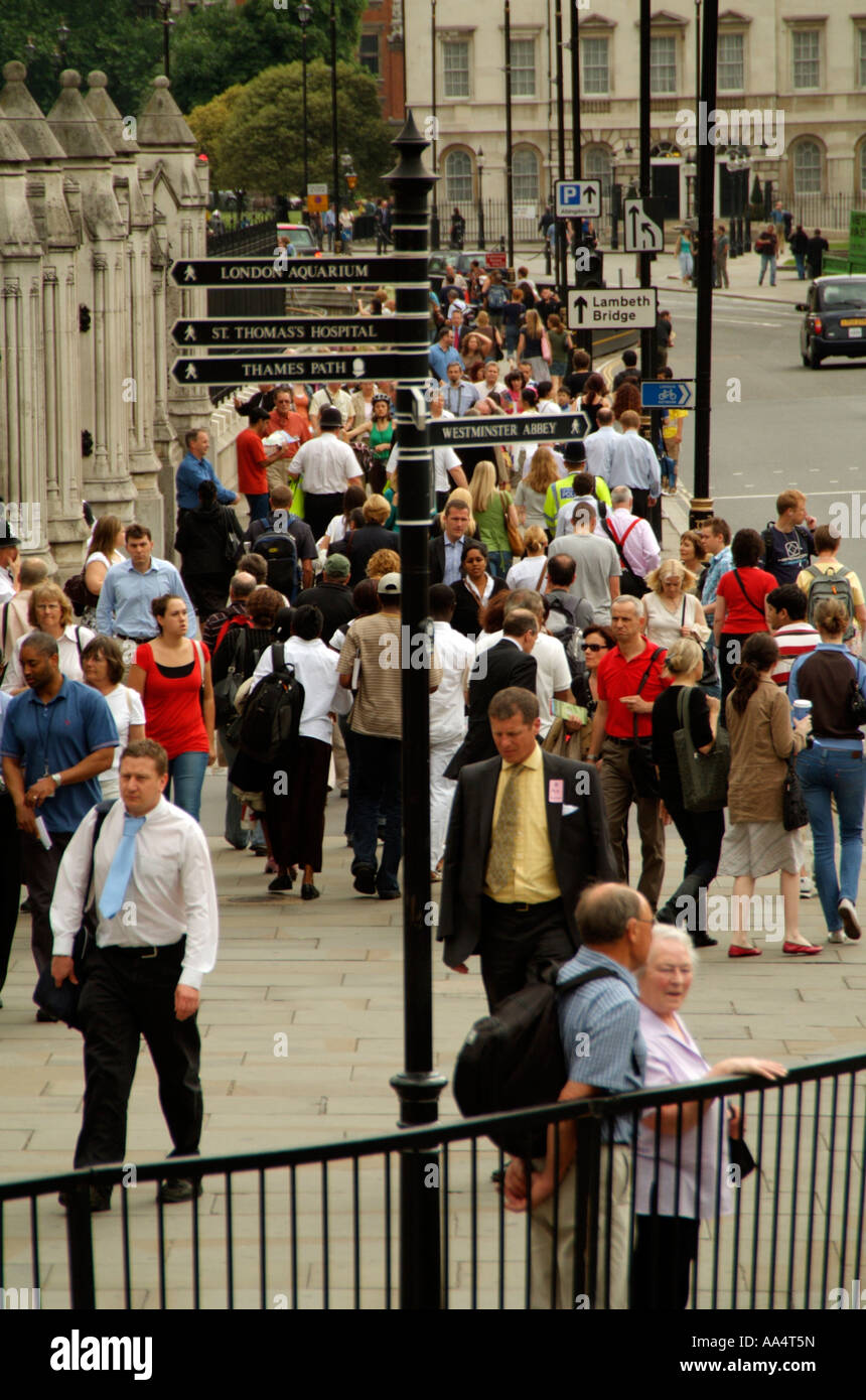 Crowded street London England UK Stock Photo - Alamy