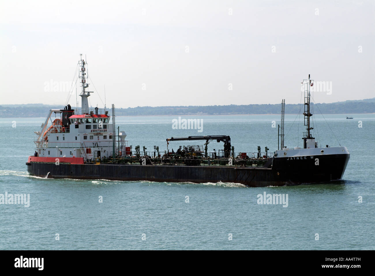 Jaynee W a Whitaker company tanker vessel Solent southern England UK ...