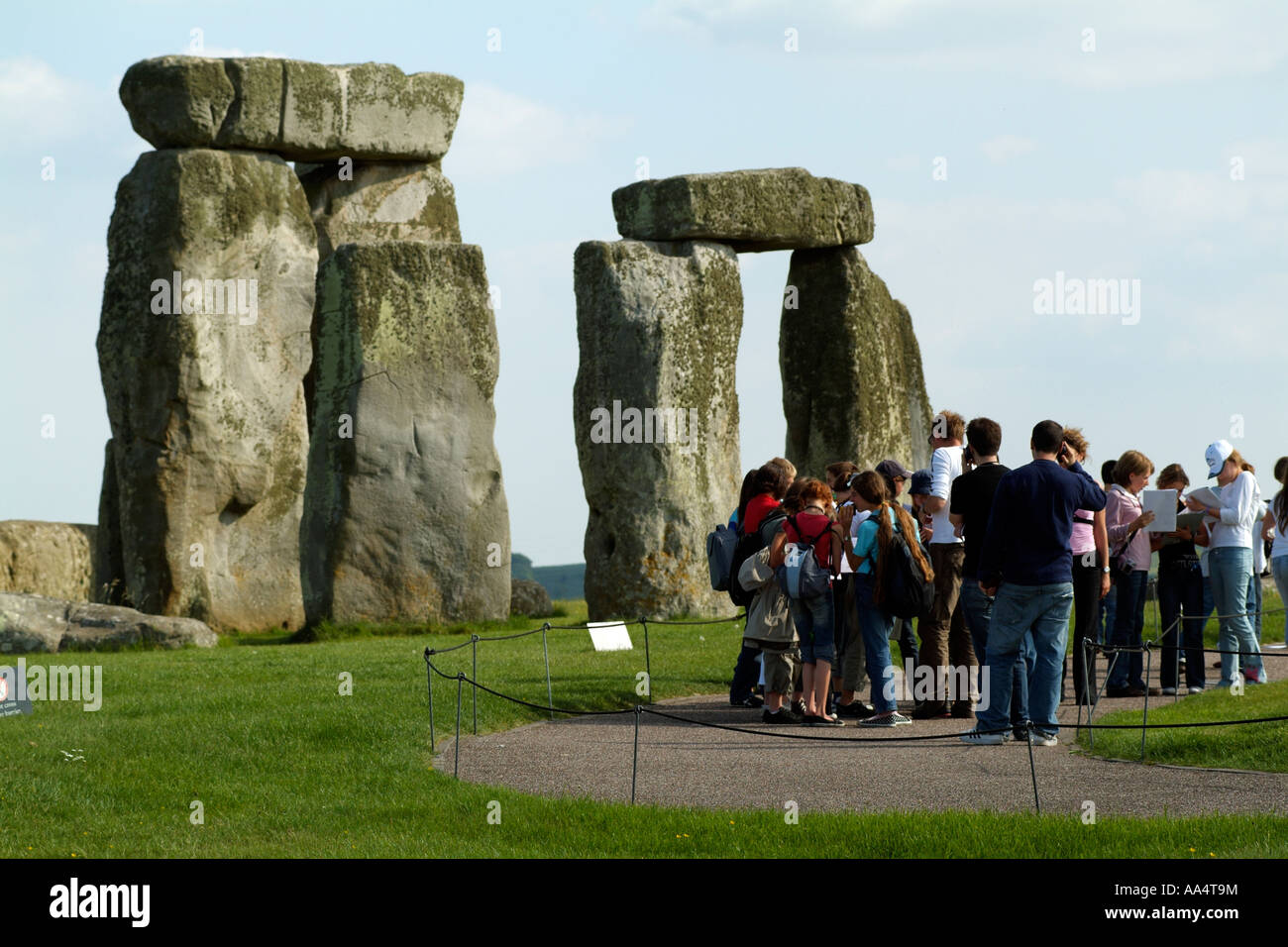 Visitors at Stonehenge Wiltshire southern England UK Stock Photo - Alamy