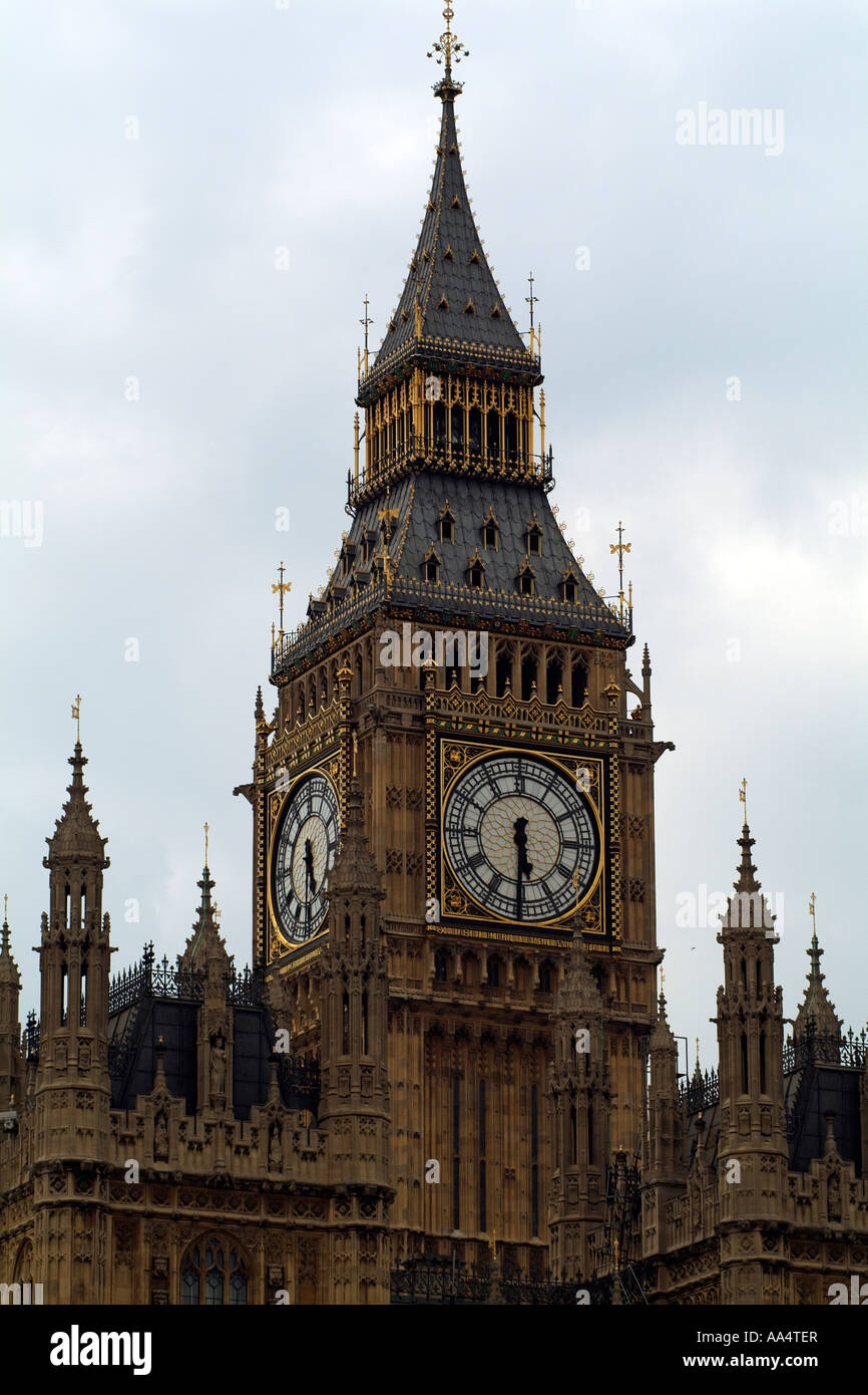 Big Ben Clock Tower Houses of Parliament London England UK Stock Photo ...