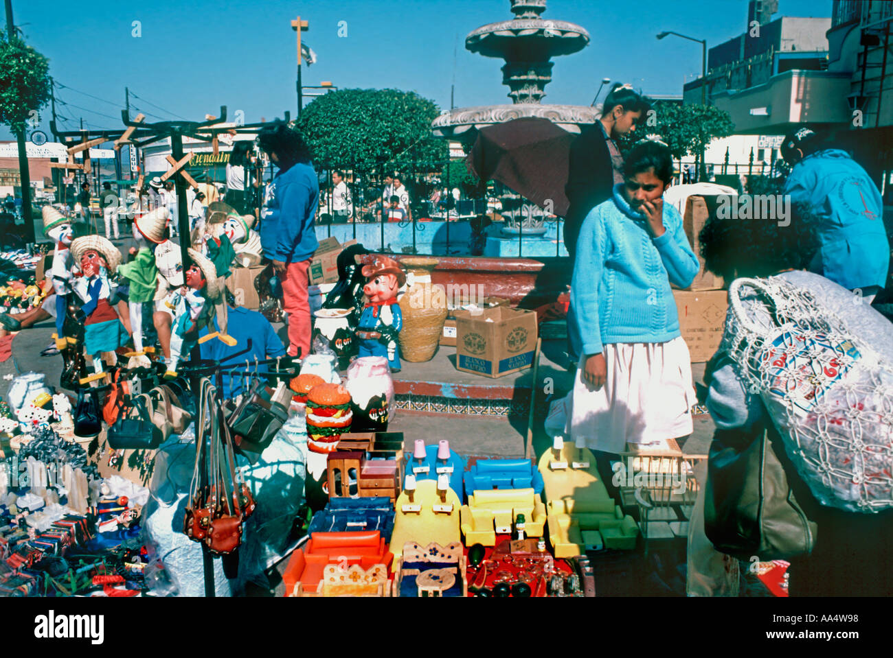 Tijuana, MEXICO, Street Scene Souvenir Sidewalk Vendors Selling ...