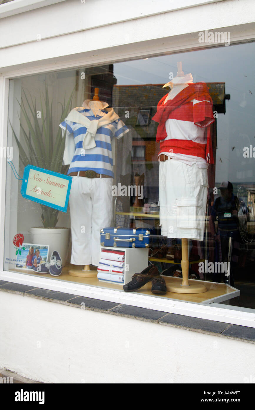 Clothes in a shop window, UK Stock Photo - Alamy