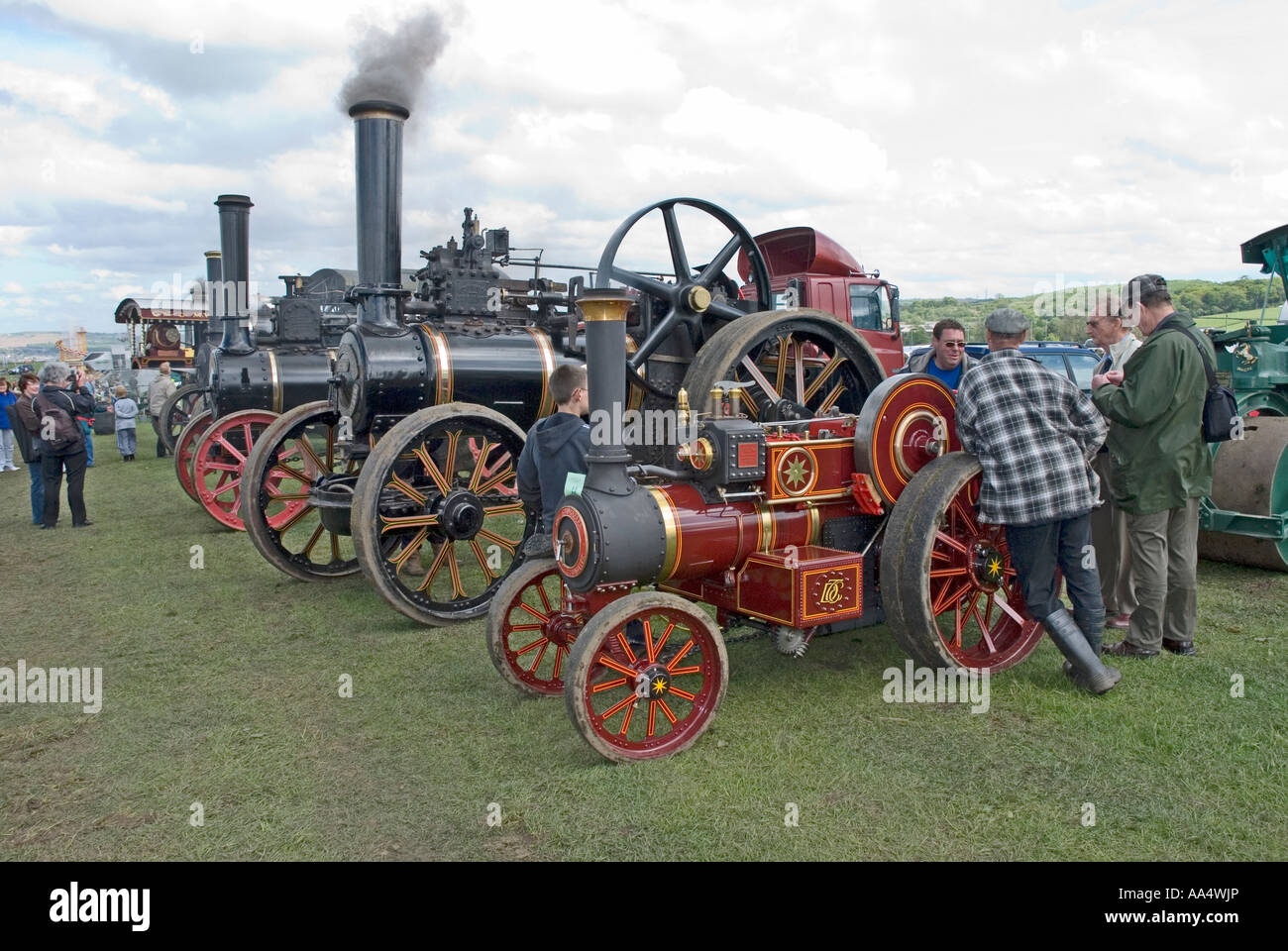 Traction engines at a gathering of vintage vehicles Stock Photo - Alamy