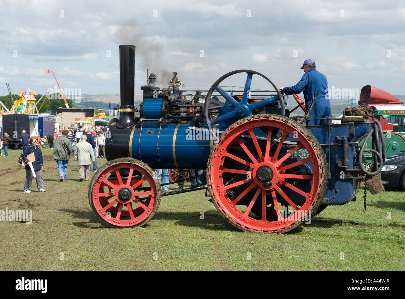 Traction engines at a gathering of vintage vehicles Stock Photo - Alamy