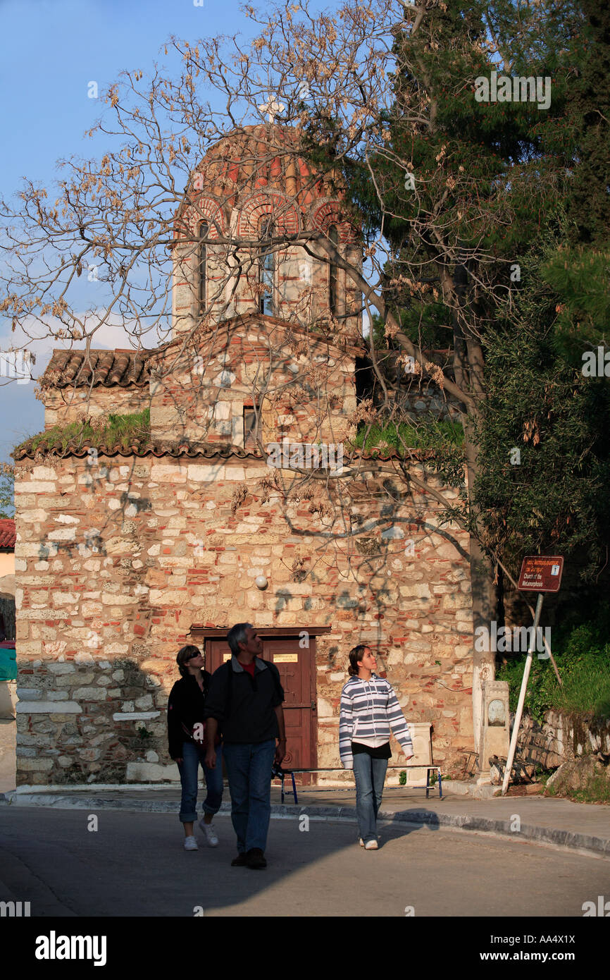 GREECE ATTICA ATHENS THE CHURCH OF THE METAMORPHOSIS BELOW THE ...