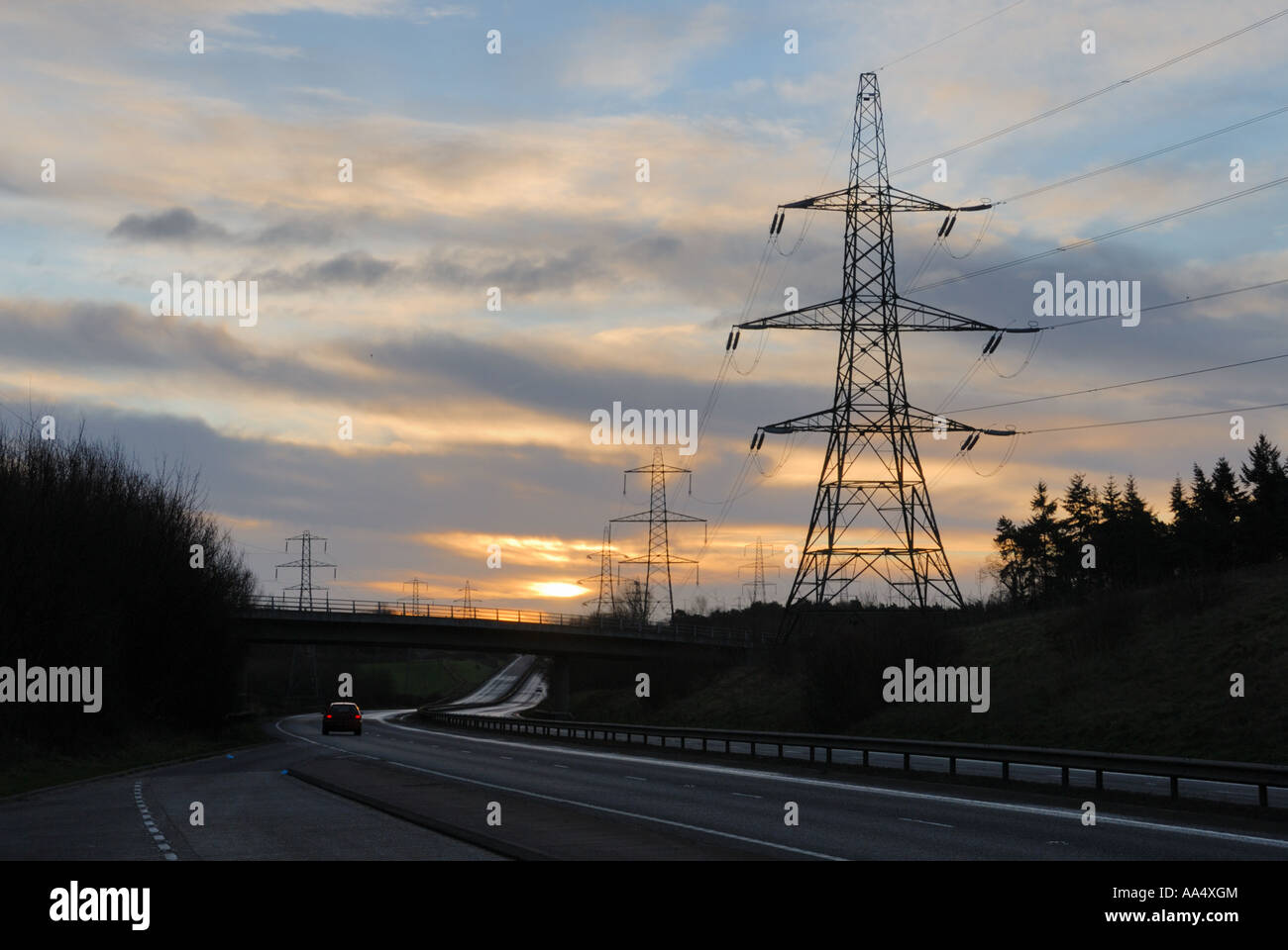 A47 at Sunrise Stock Photo - Alamy