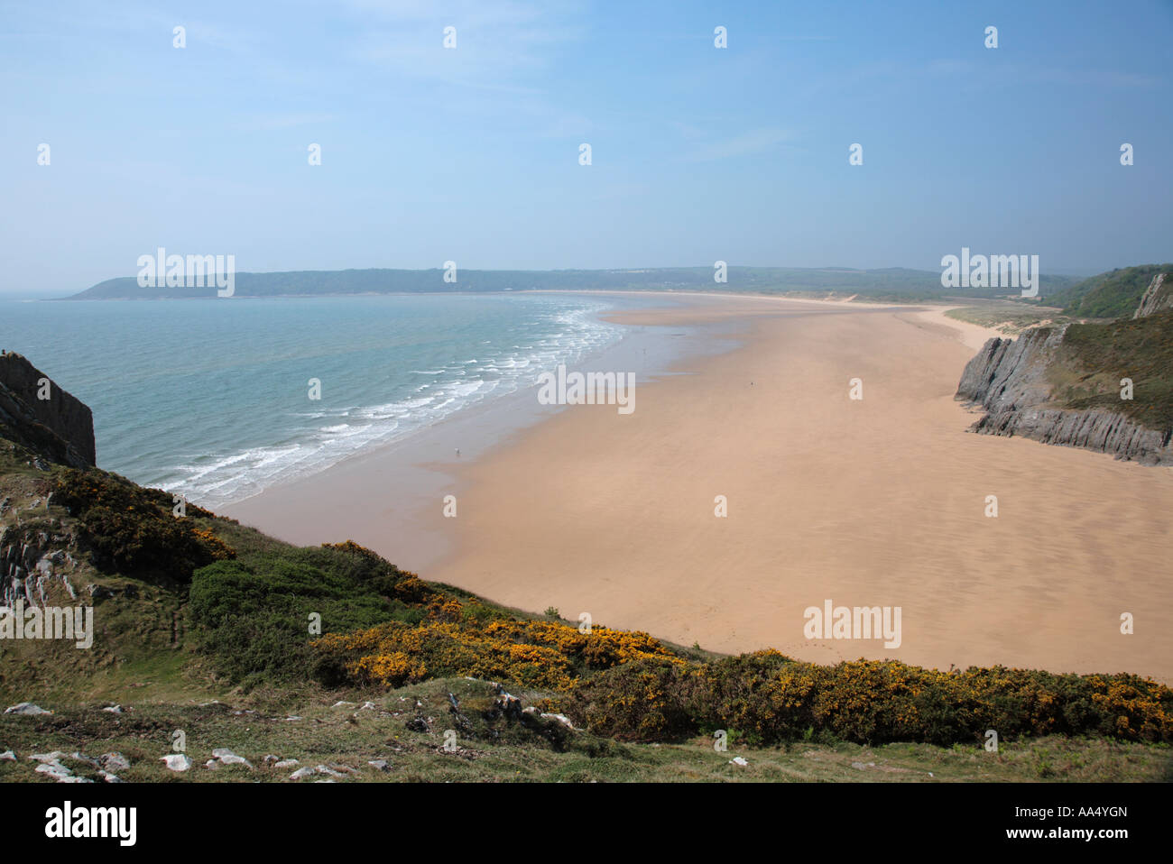 Oxwich Bay at the Gower South Wales Stock Photo - Alamy