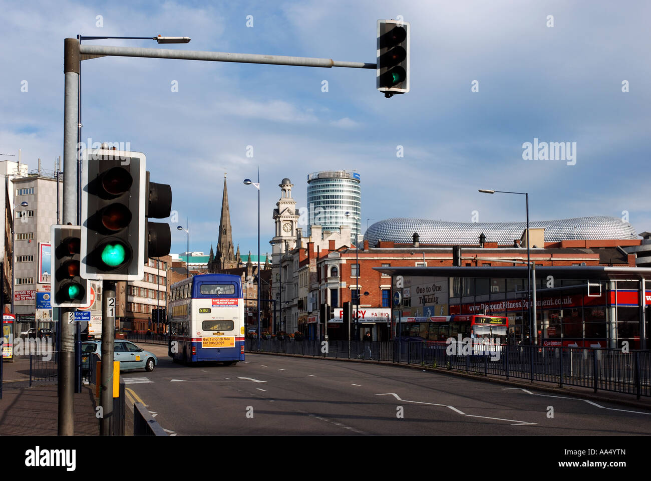View towards Birmingham city centre from Digbeth, West Midlands ...