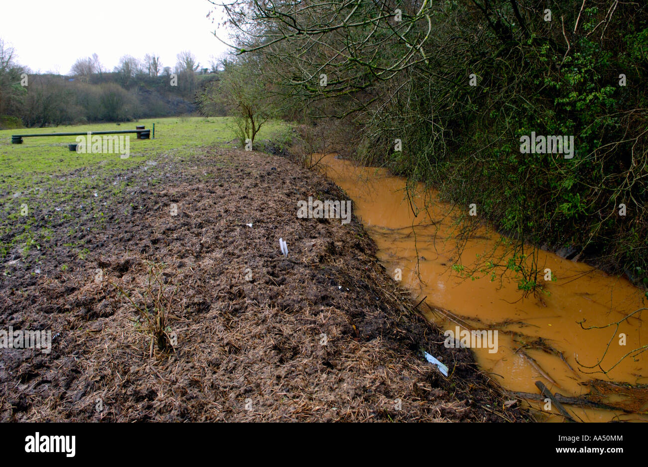 Orange stream waste hi-res stock photography and images - Alamy