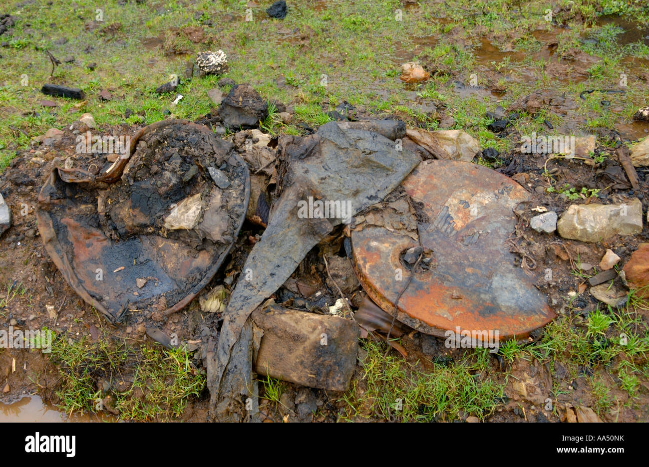 Chemical drums at Brofiscin Quarry, toxic waste was dumped here in ...