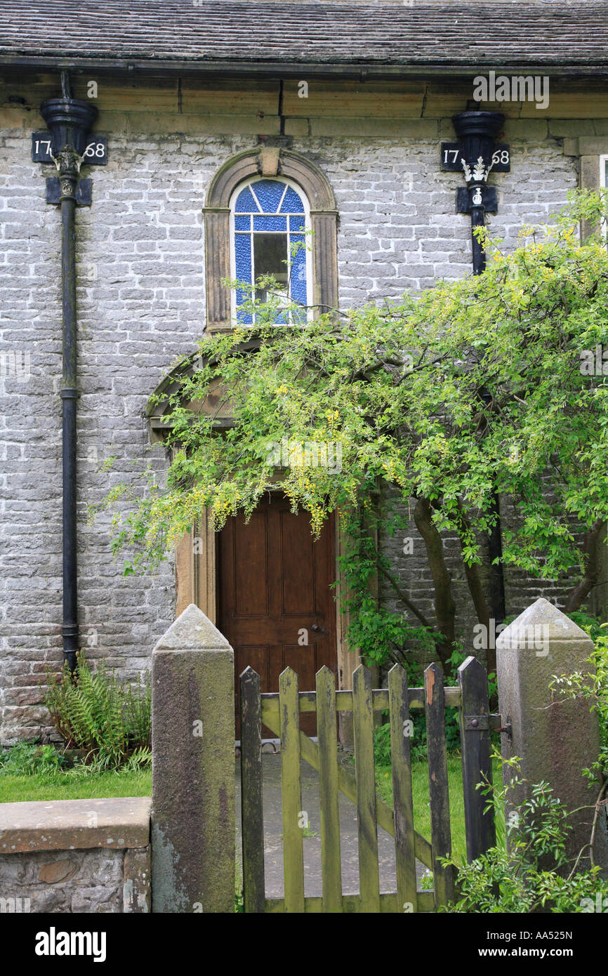 Detail of a cottage dated 1768, Litton, Derbyshire Peak District ...
