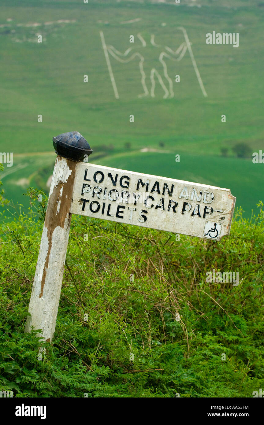 The Long man of Wilmington East Sussex. Picture by Jim Holden Stock ...