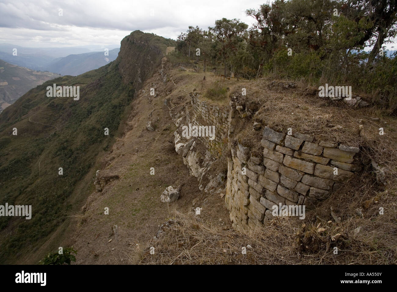 The Kuelap ruins near Chachapoyas, Peru, a sort of Mini Picchu Stock ...