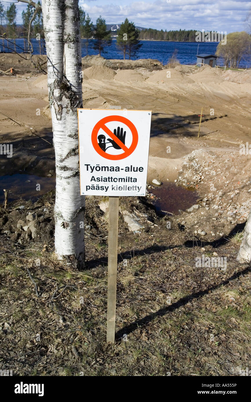 stop sign at a construction site Stock Photo - Alamy