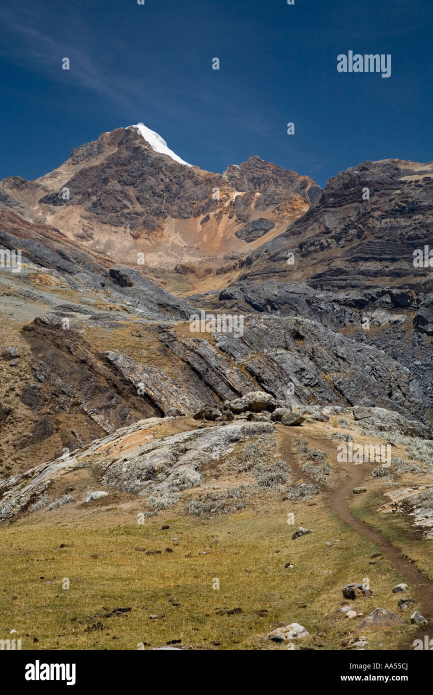Diablo mudo, mute devil, a snowcapped mountain in the Cordillera ...