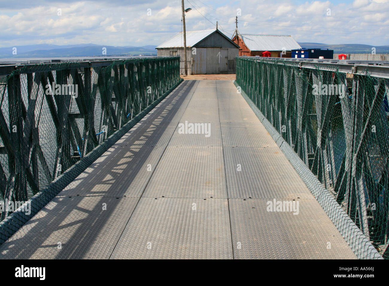 bailey bridge cromarty harbour the black isle scotland highlands east ...