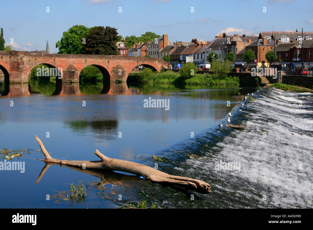 dumfries Devorgilla's Bridge over the River Nith scotland uk gb Stock ...