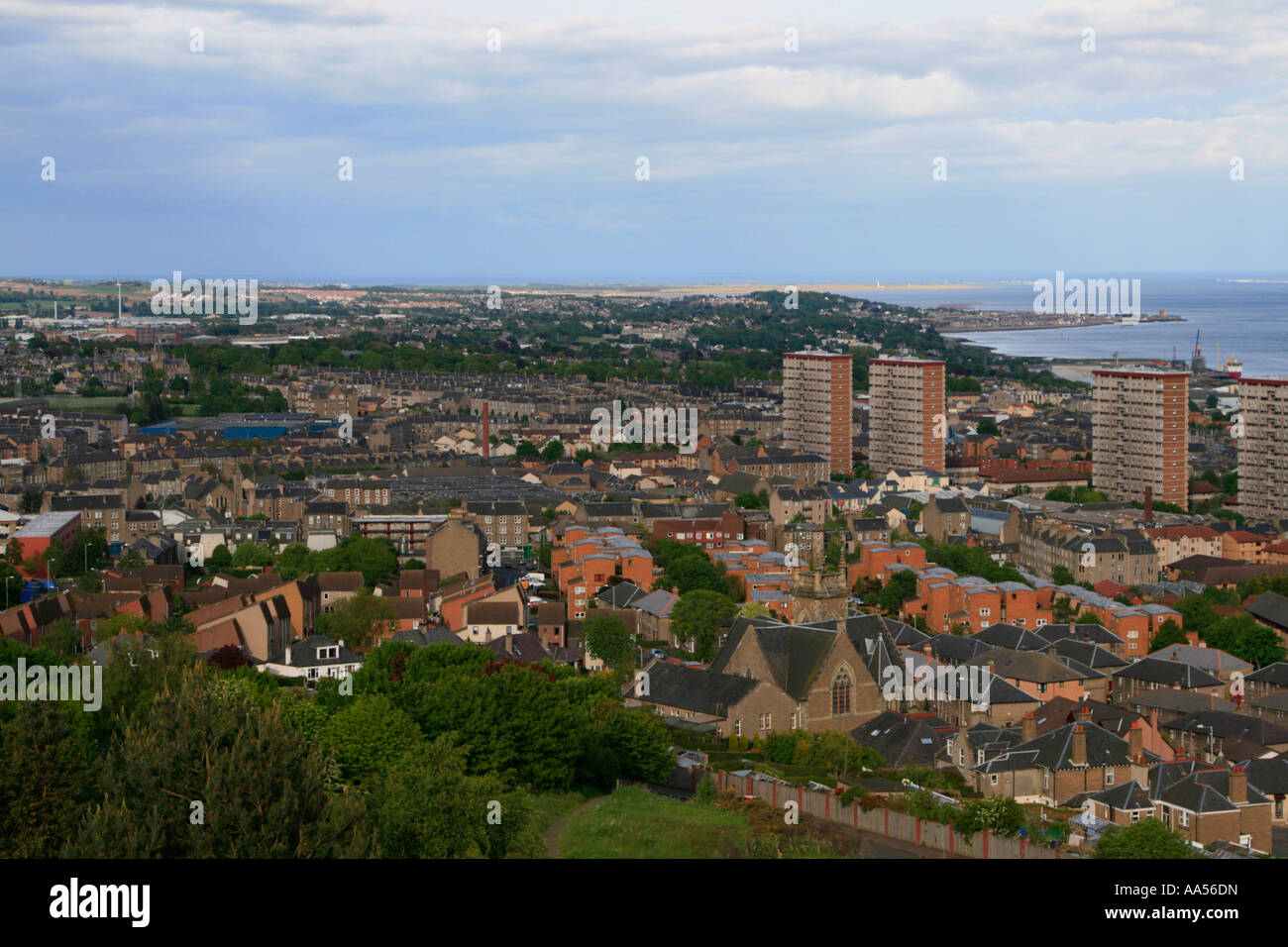 dundee city view from dundee law hill summit scotland uk gb Stock Photo ...