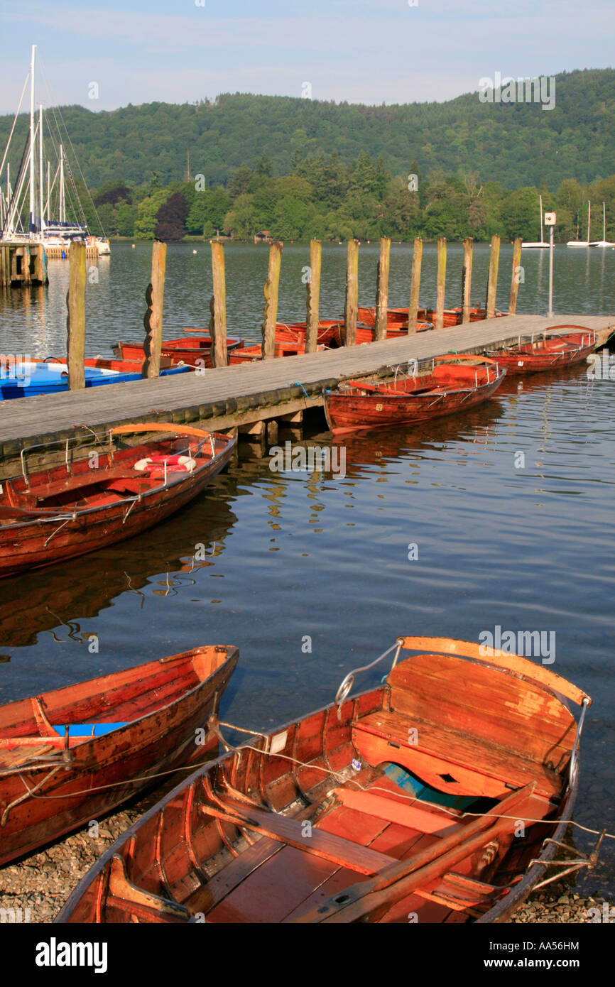 lake windermere rowing boats cumbria lake district england uk gb Stock ...