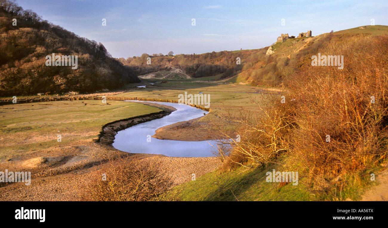 Pennard Castle and Pennard Pill, Three Cliffs Bay, Gower, south Wales ...