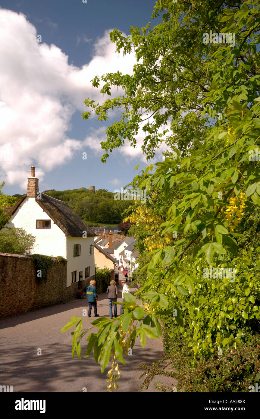 Dunster town centre Exmoor Somerset UK Stock Photo - Alamy
